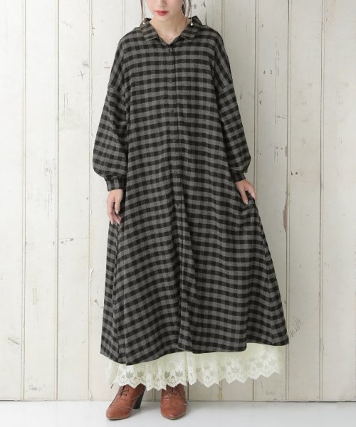 【セール】『チェック柄フランネルシャツワンピース』(504955698) | オシャレウォーカー(osharewalker) - MAGASEEK