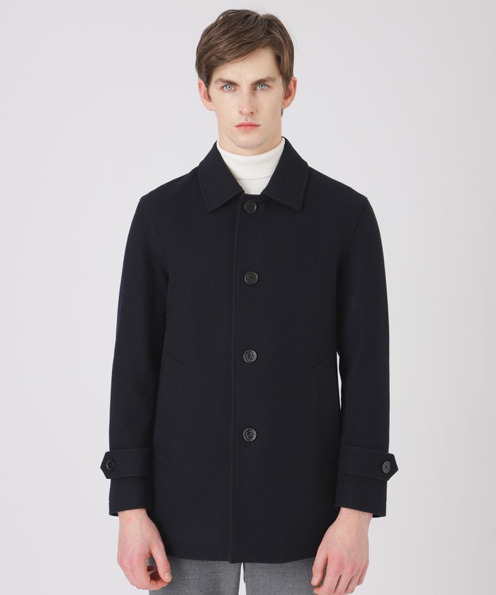 ショートメルトンステンカラーコート(505044130)|HANKYU MEN'S ショートメルトンステンカラーコート(505044130)|HANKYU MEN'S