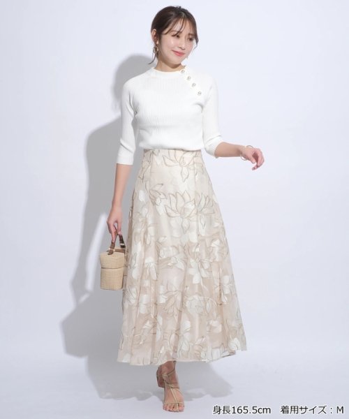 7分袖サイドパールワイドリブニット(505166317) | ジャスグリッティー(JUSGLITTY) - MAGASEEK