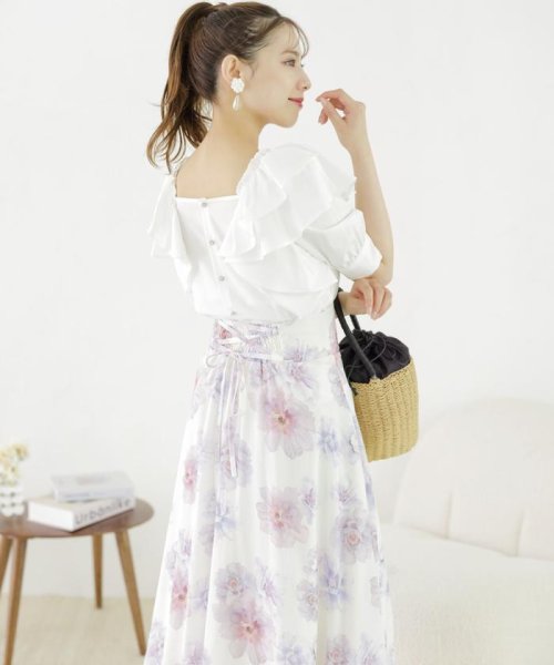 マーブルフラワーフレアスカート(505294975) | ウィルセレクション(WILLSELECTION) - MAGASEEK