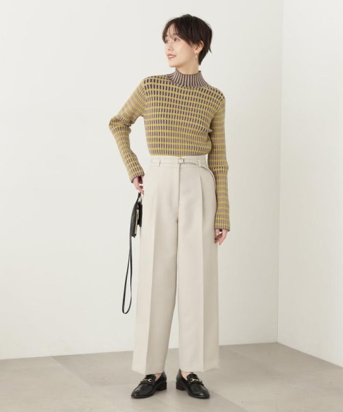 タートルチェックリブニット(505690314) | エヌナチュラルビューティベーシック(N Natural Beauty Basic) - MAGASEEK