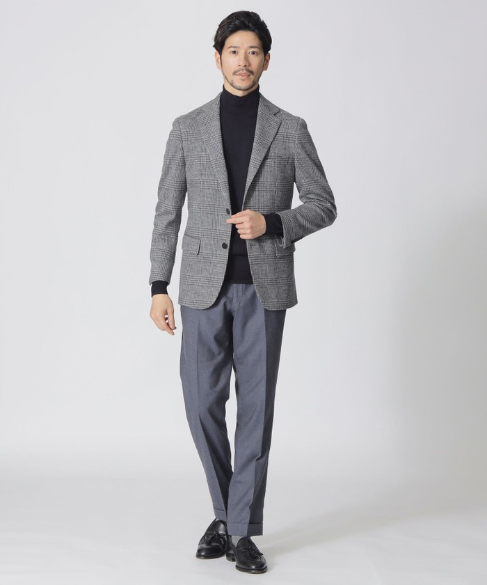 STUART'S TRAVELER」ウールジャージグレナカートチェック STUART'S TRAVELER」ウールジャージグレナカートチェック