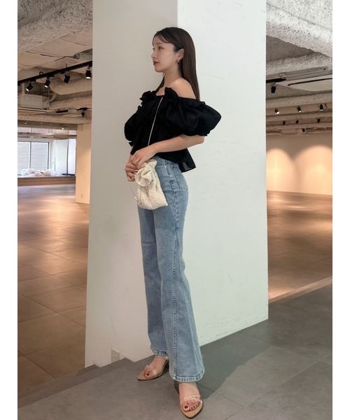 Sustainableストレッチフレアデニムパンツ(505858466)|阪急 Sustainableストレッチフレアデニムパンツ(505858466)|阪急