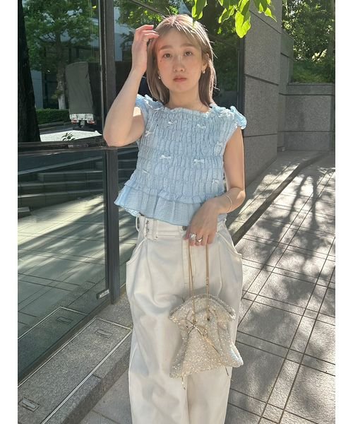 【WEB限定】リボンシャーリングTOPS(506196578) | スナイデル(SNIDEL) - MAGASEEK