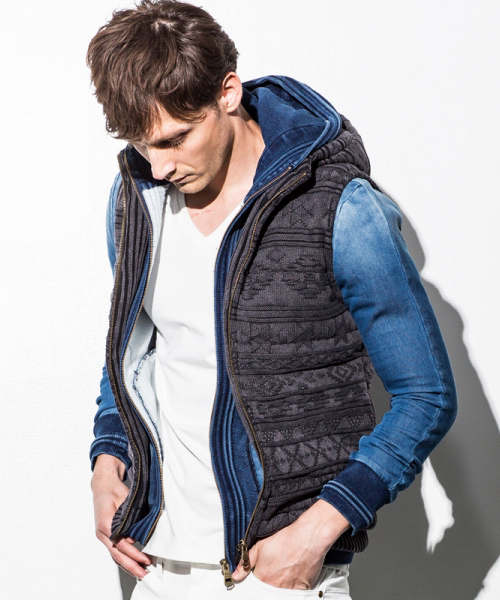 オルテガ柄ニットベスト(500903353)|HANKYU MEN'S / 阪急メンズ オルテガ柄ニットベスト(500903353)|HANKYU MEN'S / 阪急メンズ