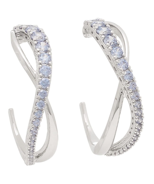 【セール】スワロフスキー ピアス アクセサリー レディース TWIST フープ SWAROVSKI 5582807 ブルー シルバー ...