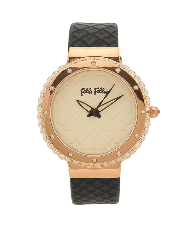 フォリフォリ 腕時計 レディース FOLLI FOLLIE WF13B012SPI－BK ピンクゴールド ブラック(503869538) | フォリフォリ(Folli Follie ...