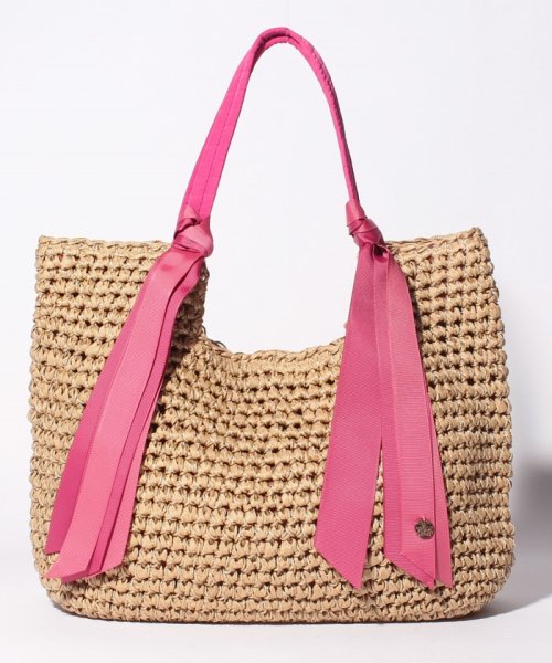 【セール】カシュカシュ cachecache / コンビカラー下がりリボン手編みトートバッグ(503927900) | カシュカシュ(cache cache) - MAGASEEK