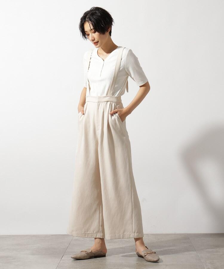 【セール】 【洗える】ワイドサロペット2WAYパンツ(503998136) | オゾック(OZOC) - MAGASEEK