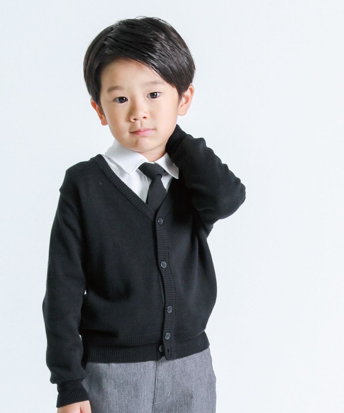 【セール】洗える ニット カーディガン(100－130サイズ)(504239684) | コムサイズム（キッズ）(COMME CA ISM KIDS) - MAGASEEK