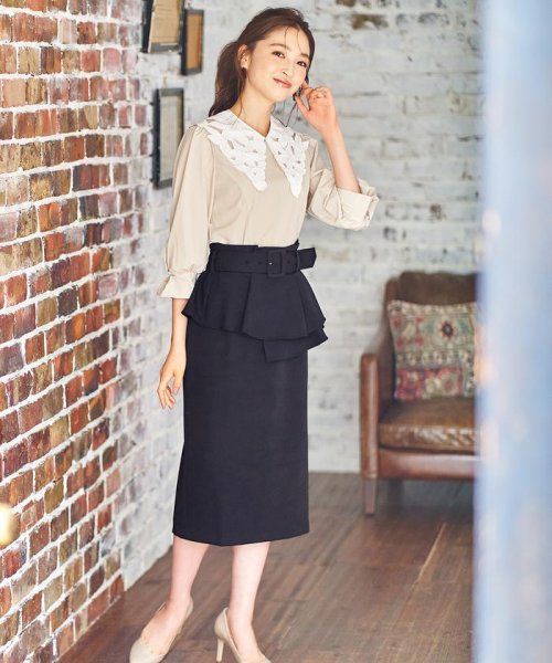 ペプラム付2wayタイトスカート(504302931) | ウィルセレクション(WILLSELECTION) - MAGASEEK