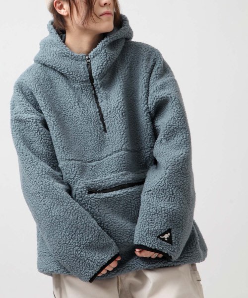 ZIP FIVE×KANGOL シープボアアノラック(504334092) | ジップファイブ(ZIP FIVE) - MAGASEEK