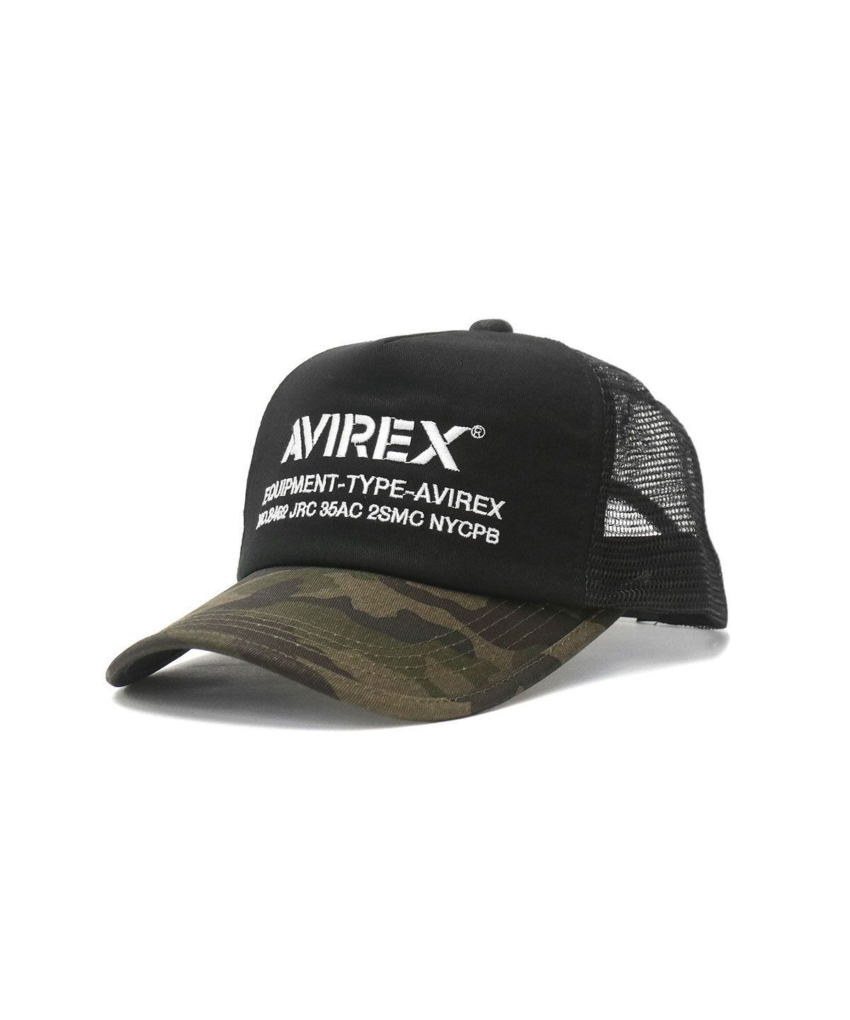 アヴィレックス AVIREX NUMBERING MESH CAP メッシュキャップ アジャスター付き 迷彩 AVIREX HEAD WEAR ...