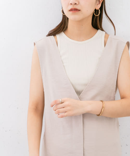 illi ランダムリブタンクトップ(504604270) | ケービーエフ(KBF) - MAGASEEK