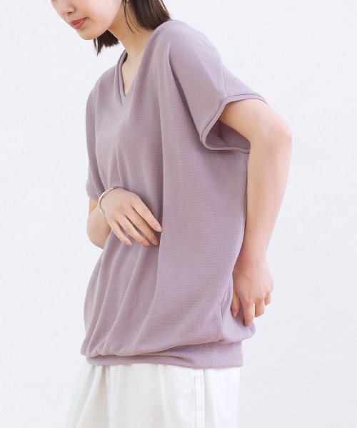 【セール】【OMNES Another Edition】ベアワッフル ドルマン半袖プルオーバー(504342444) | オムネス(OMNES) - MAGASEEK