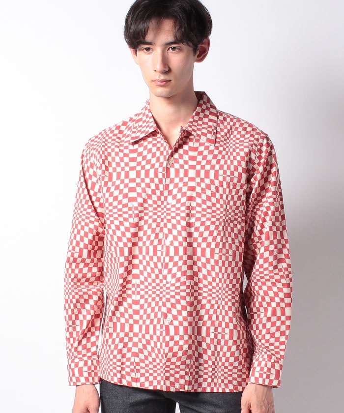 【セール】LVC WEB SHIRT LVC OP ART RED PATTERN(504695229) | リーバイスアウトレット(LEVI ...
