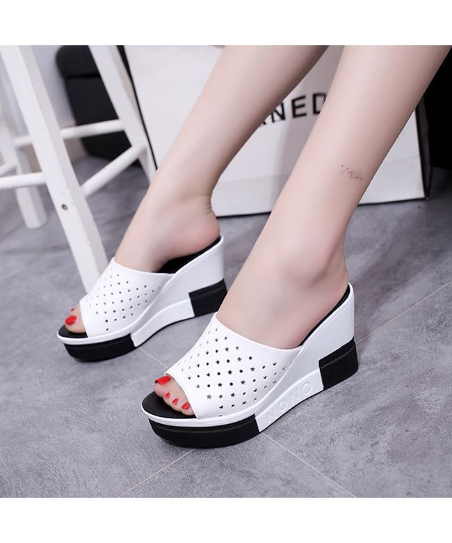 【セール】厚底サンダル レディース 黒 白 BHPD001－7(504807175) | シュベック(SVEC) - MAGASEEK