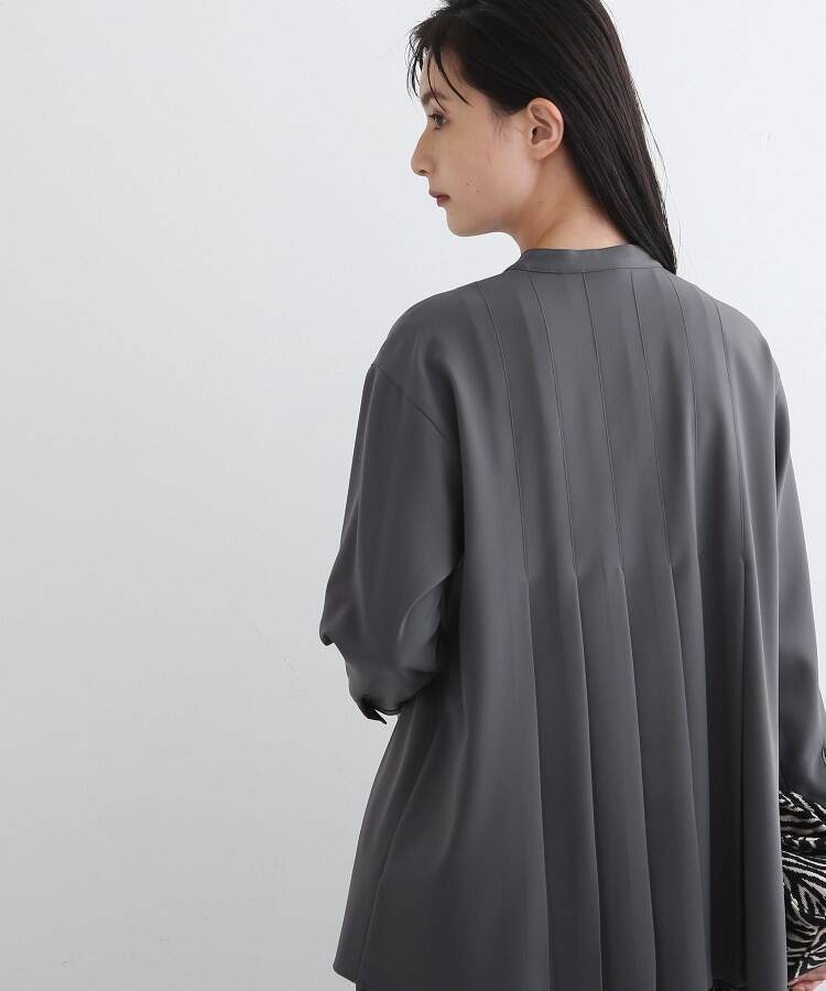 【洗える/UVケア/SETUP可能】バックプリーツ ストレッチブラウス(504923750) | インディヴィ(INDIVI) - MAGASEEK