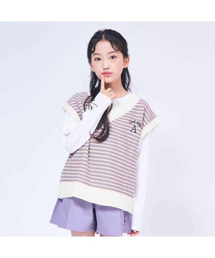 ニットベスト＆ロンTセット(504764339) | アルジー(ALGY) - MAGASEEK