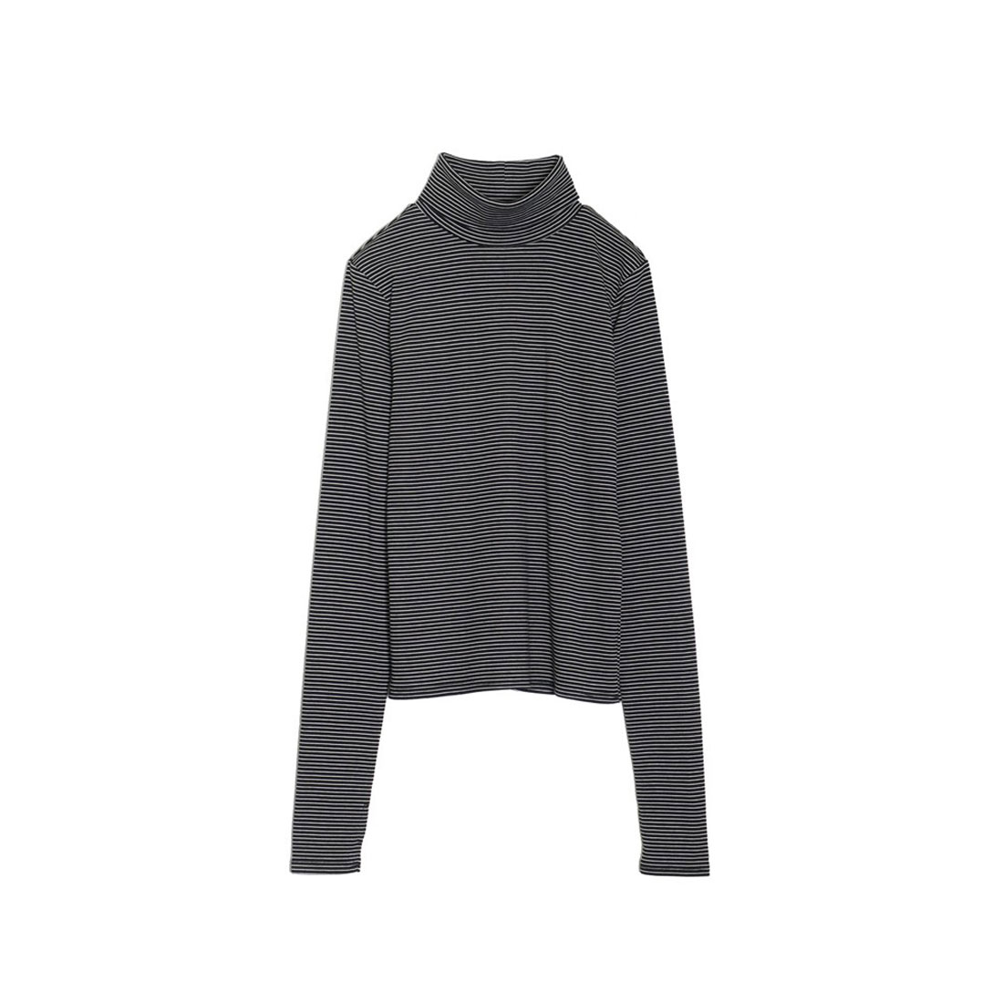 【セール】裏起毛細ボーダー指穴タートルネックトップス(504966563) | リエディ(Re:EDIT) - MAGASEEK