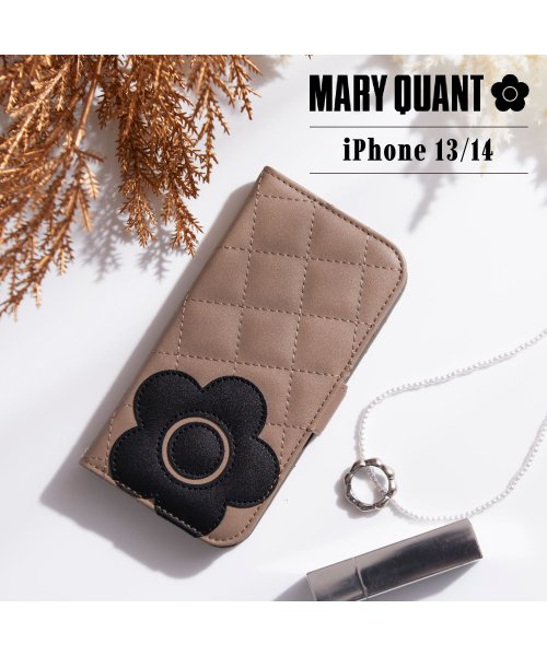 MARY QUANT マリークヮント iPhone 14 13 ケース スマホケース 携帯 レディース PU QUILT LEATHER BOOK TYPE C(505067727 ...