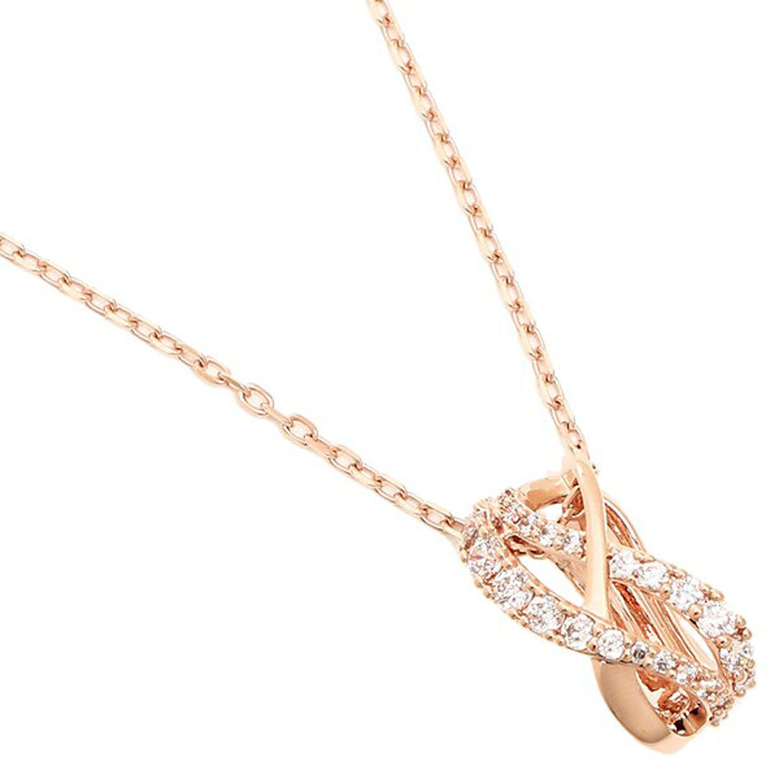 【セール】スワロフスキー ネックレス アクセサリー ツイスト ローズゴールド レディース SWAROVSKI 5620549 ...
