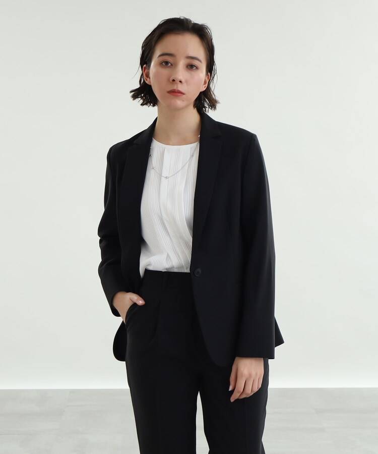 【SET UP可能/通勤/UVケア】合繊テーラードジャケット(505160641) | インディヴィ(INDIVI) - MAGASEEK