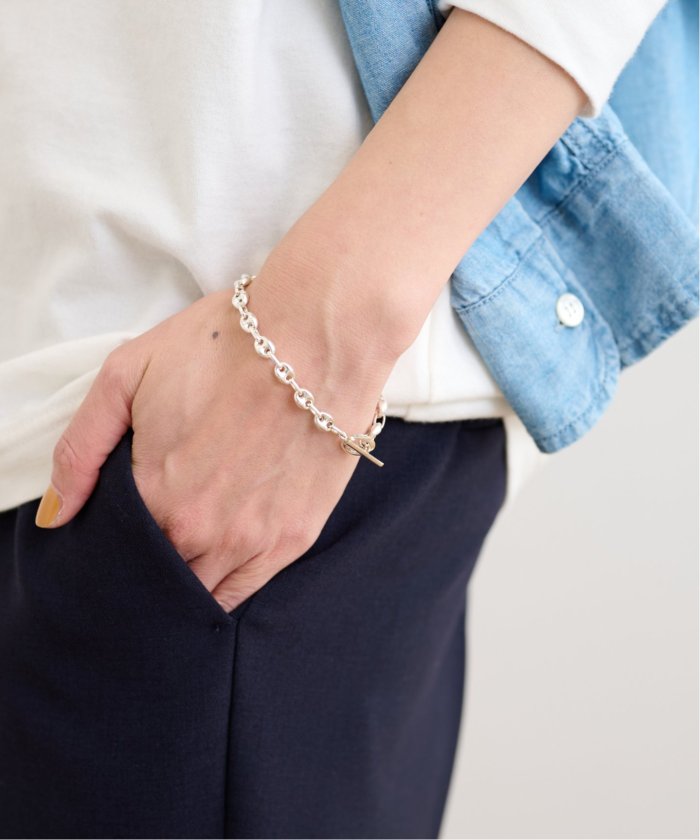 【SYMPATHY OF SOUL】Gu chain T bar ブレスレット（シルバー）(505192317) | フレームワーク(FRAMEWORK) - MAGASEEK