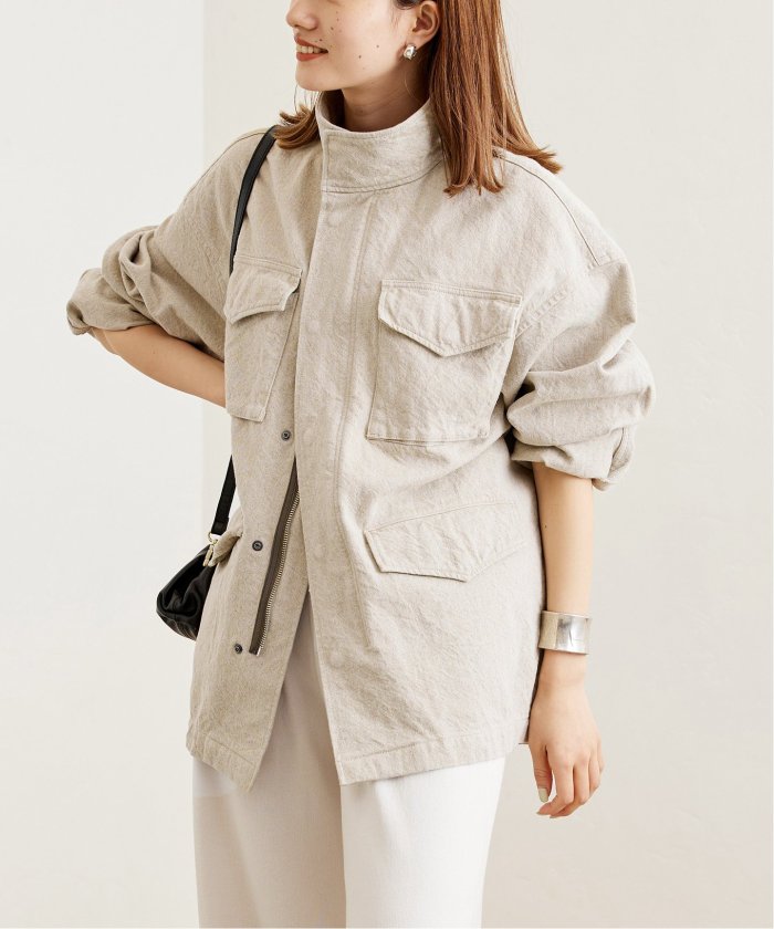 綿麻キャンバス フィールドジャケット(505200674) | フレームワーク(FRAMEWORK) - MAGASEEK