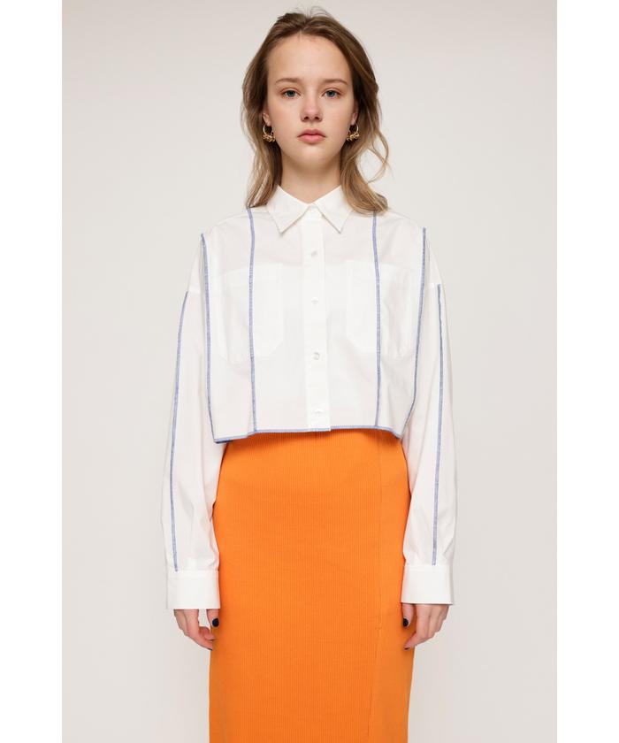 CROPPED OVER LOCK UP シャツ(505207025) | スライ(SLY) - MAGASEEK