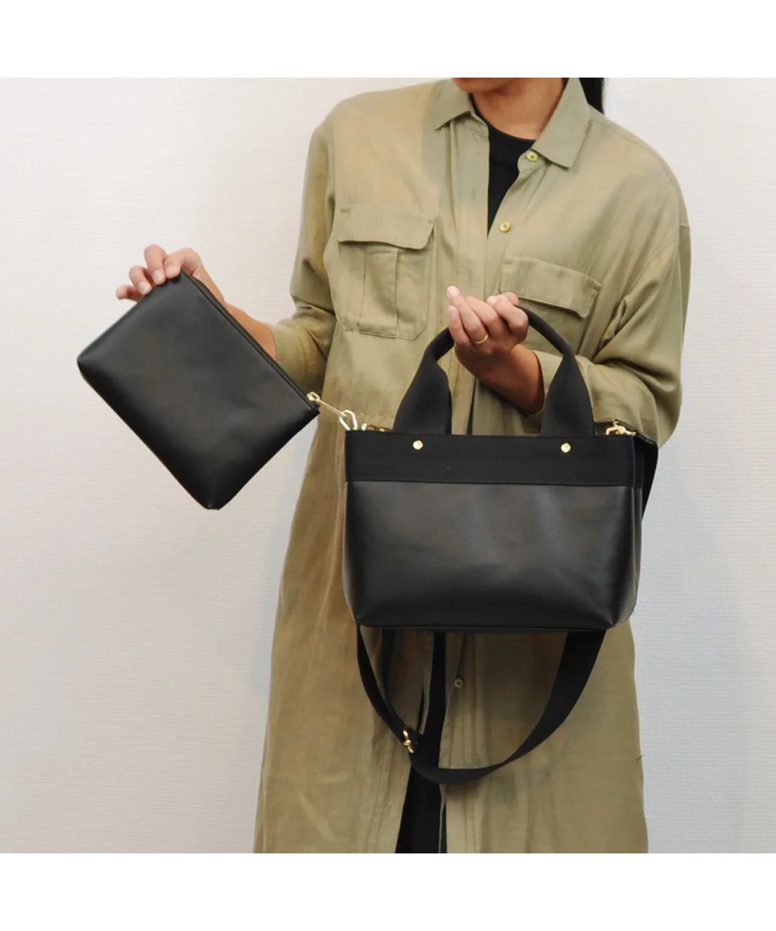 カシュカシュ cachecache / テープディテール2wayパーテーショントート(505195732) | カシュカシュ(cache cache) - MAGASEEK