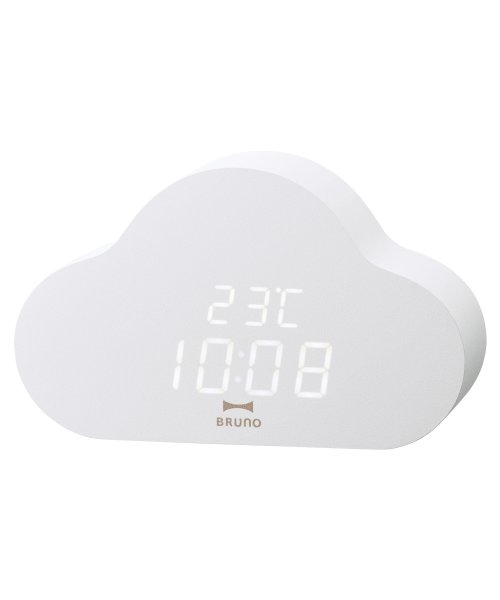 BRUNO ブルーノ 置時計 デジタル クラウドクロック CLOUD CLOCK ホワイト グレー 白 BCA030(505231791) | ブルーノ(BRUNO) - MAGASEEK