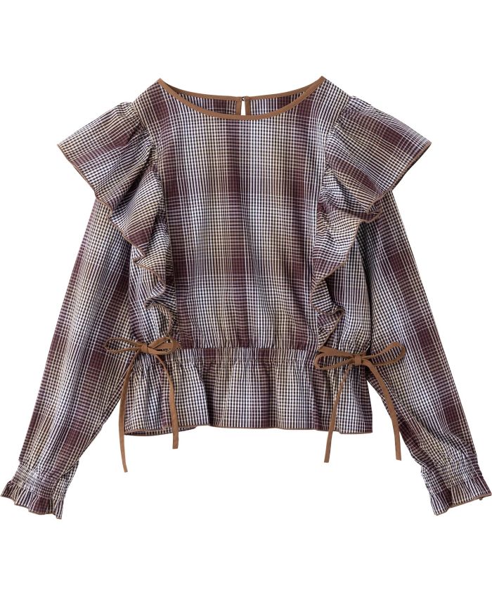 【セール】PLAID RUFFLE BLOUSE(505249287) | MILKFED(MILKFED) - MAGASEEK