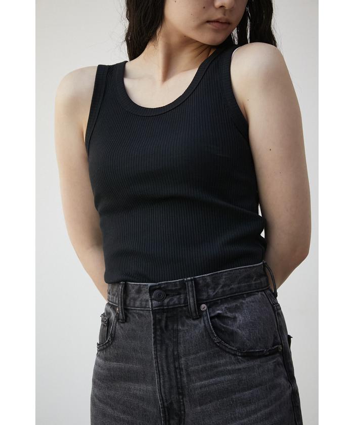【セール】 BASIC CREW NECK RIB TANK(505268301) | アズールバイマウジー(AZUL by moussy) - MAGASEEK
