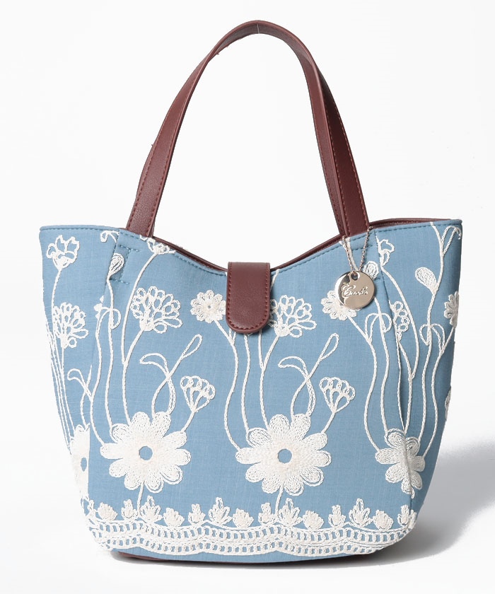 カシュカシュ cachecache / 花刺繍トートバッグM(505273247) | カシュカシュ(cache cache) - MAGASEEK