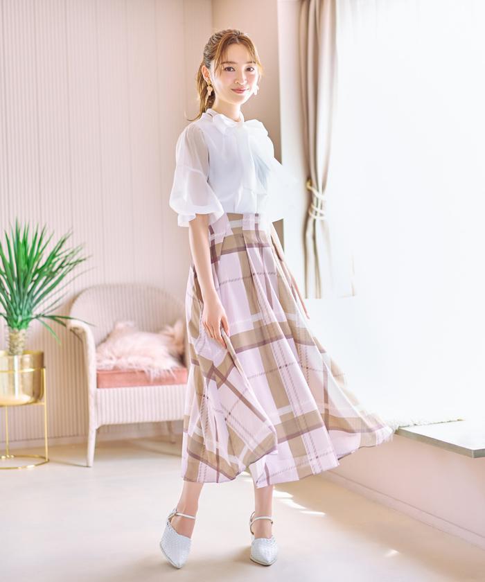 シアーチェックフレアスカート(505376962) | ウィルセレクション(WILLSELECTION) - MAGASEEK