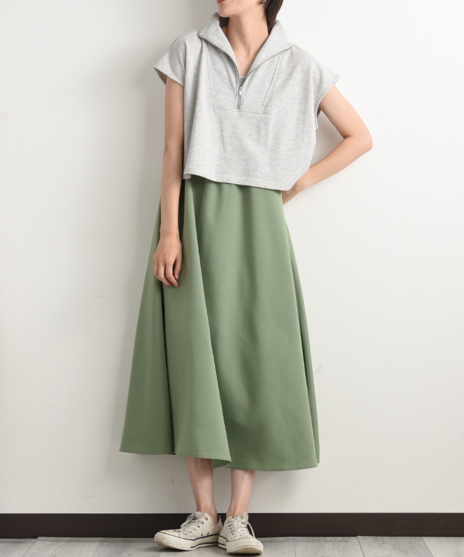 【セール】ハーフジッププルオーバーセットワンピース(505379014) | インタープラネット(INTERPLANET) - MAGASEEK