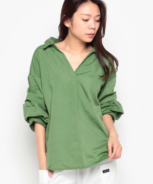 【セール】袖ギャザーブラウス(505389178) | ゼロセブン(ZERO SEVEN 07) - MAGASEEK