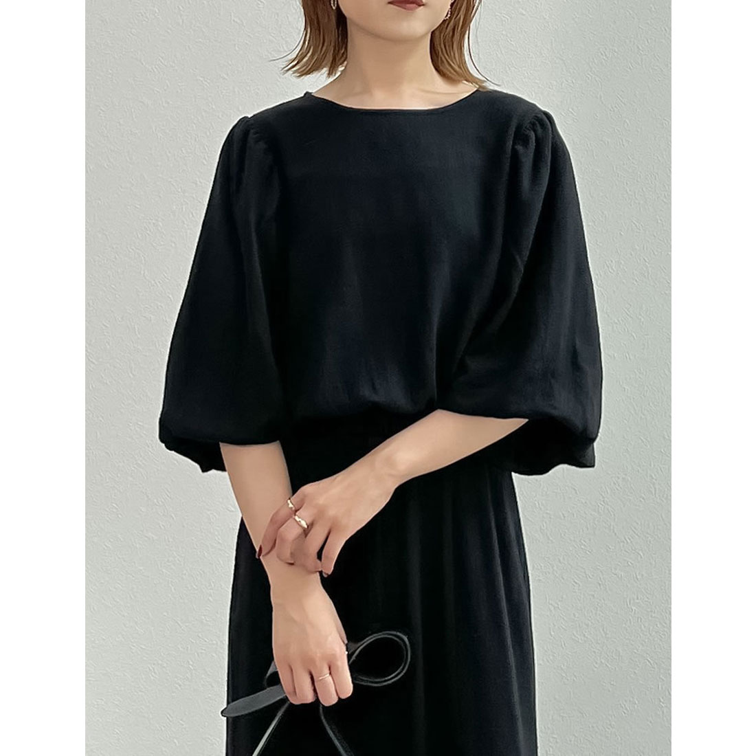 ソフトリネンボリュームスリーブショートトップス(505424906) | リエディ(Re:EDIT) - MAGASEEK