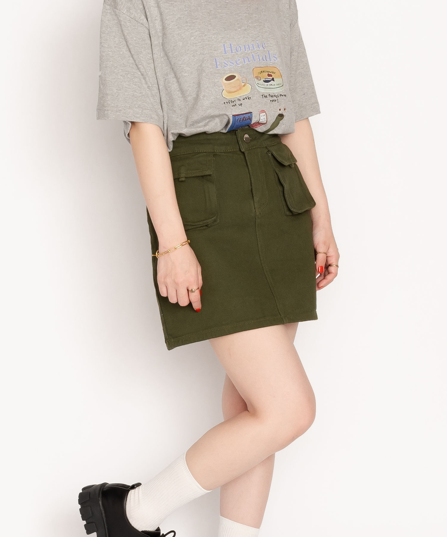 ペチパン付きミニスカート タイトカーゴスカート NXLKMCA－0002(505442373) | シュベック(SVEC) - MAGASEEK