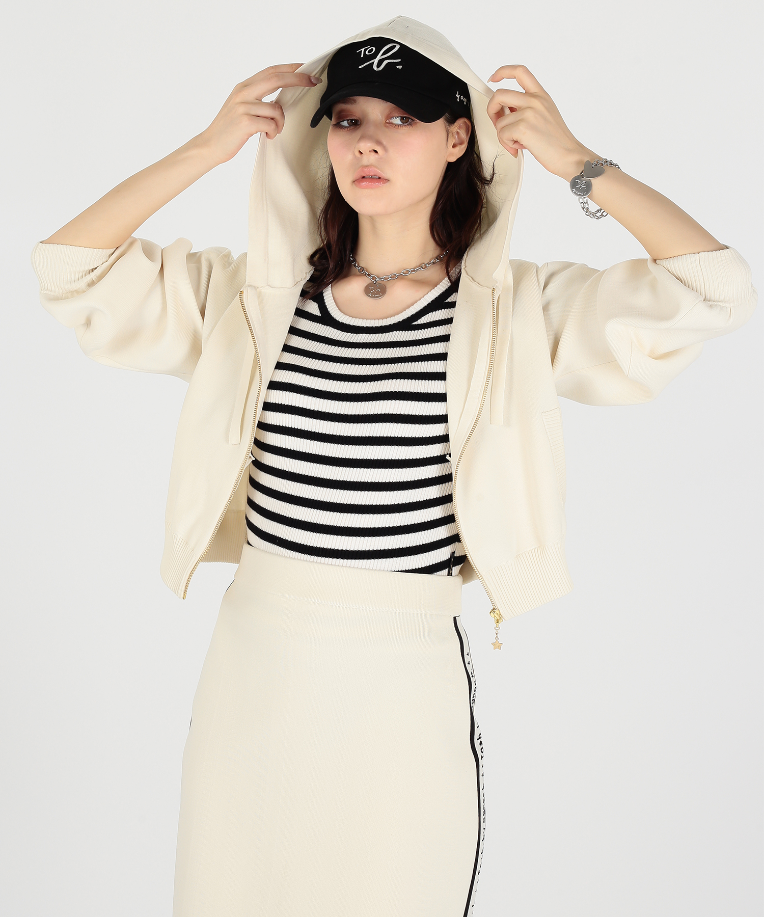 WS91 HOODIE スポーティミニジップフーディ(505470992) | トゥービー バイ アニエスベー(To b. by agnes b.) - MAGASEEK