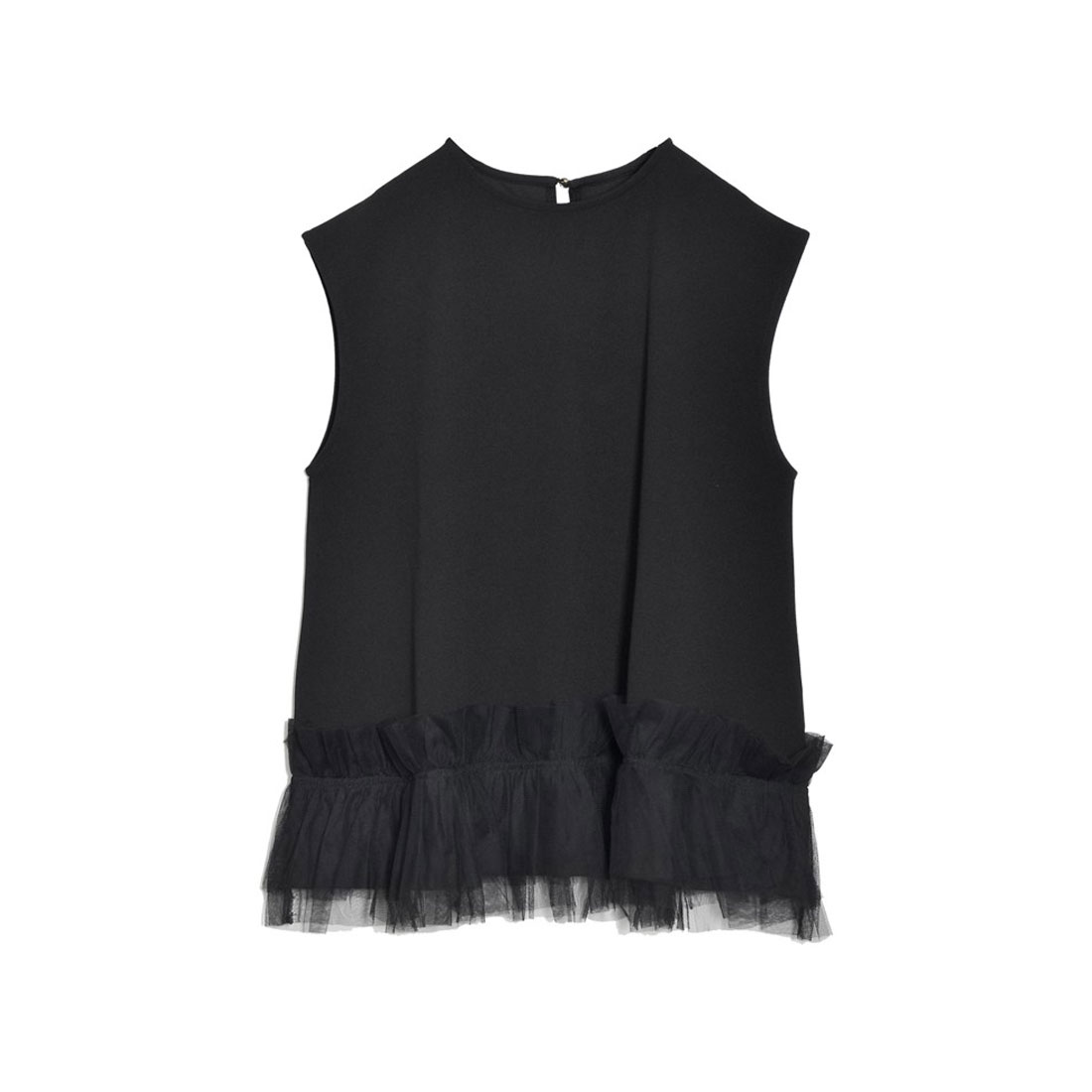 [MEISM by Re:EDIT]カットジョーゼットフリルヘムノースリーブトップス(505492565) | リエディ(Re:EDIT) - MAGASEEK