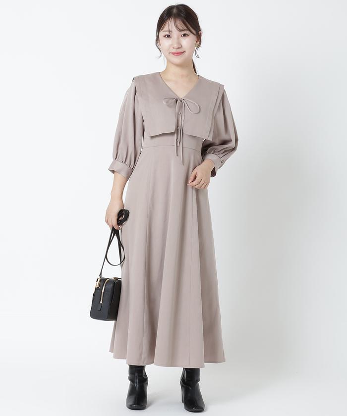 タックカラーAラインワンピース(505494888) | ウィルセレクション(WILLSELECTION) - MAGASEEK