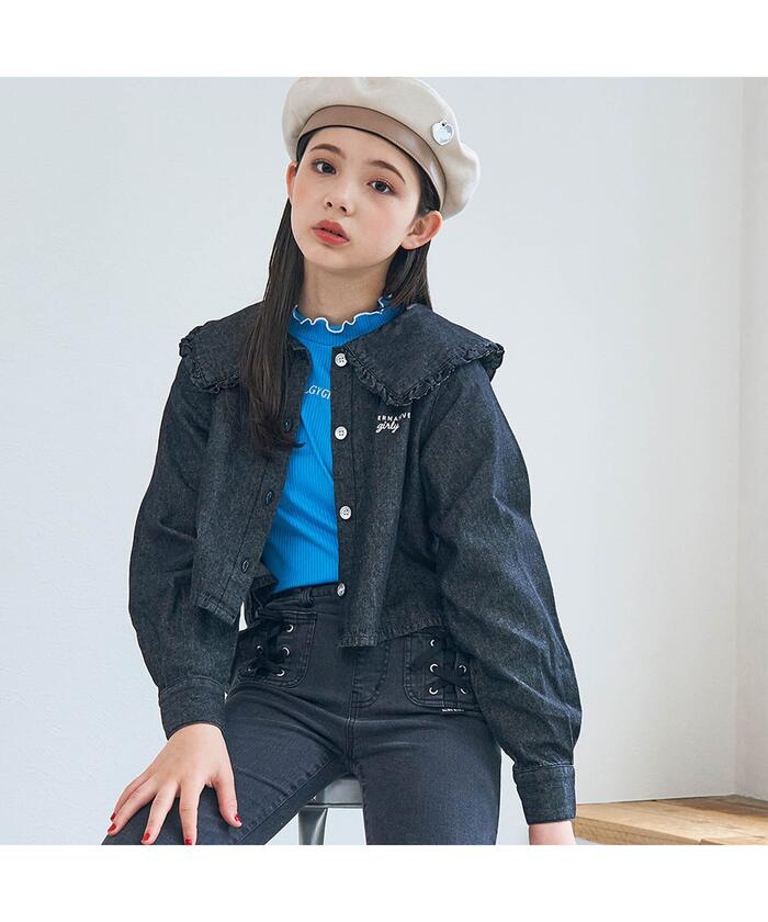 【セール】フリル衿デニムシャツ(505239461) | アルジー(ALGY) - MAGASEEK