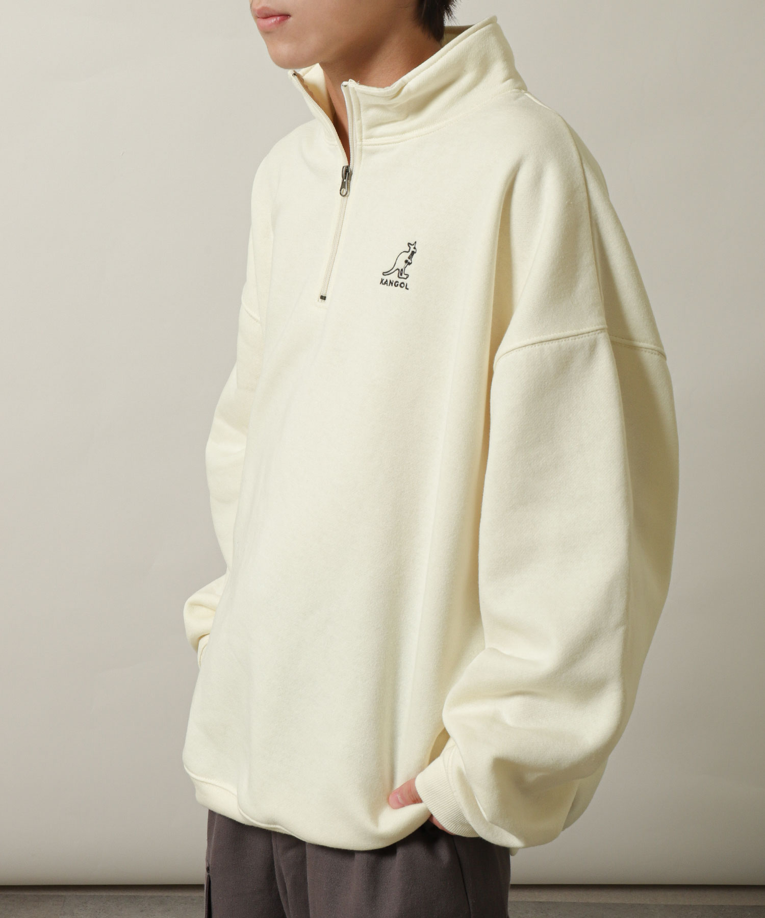 【セール】ZIPFIVE×KANGOL 裏起毛ハーフジップスウェット(505504409) | ジップファイブ(ZIP FIVE) - MAGASEEK