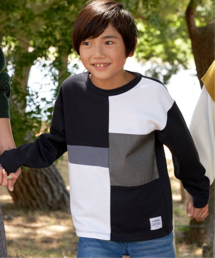 【セール】【親子おそろい】ポンチブロックスロンT（120〜160cm）(505313629) | イッカ キッズ(ikka kids) - MAGASEEK