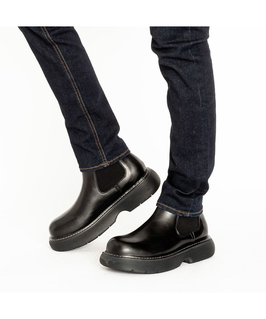 厚底サイドゴアブーツ ショートブーツ メンズ EPB300－1(505630069) | シュベック(SVEC) - MAGASEEK