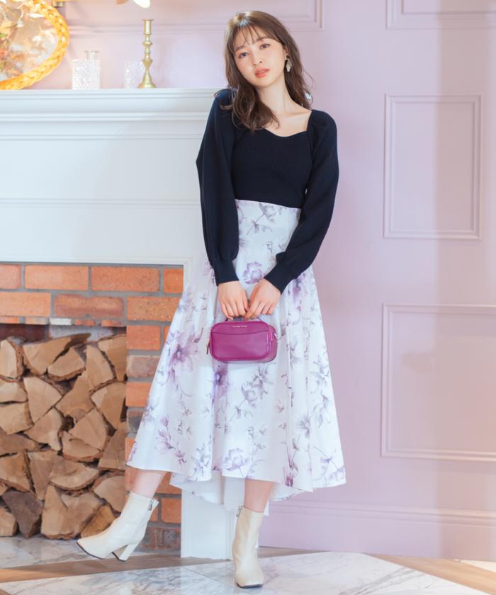 マーブルフラワースカート(505631541) | ウィルセレクション(WILLSELECTION) - MAGASEEK
