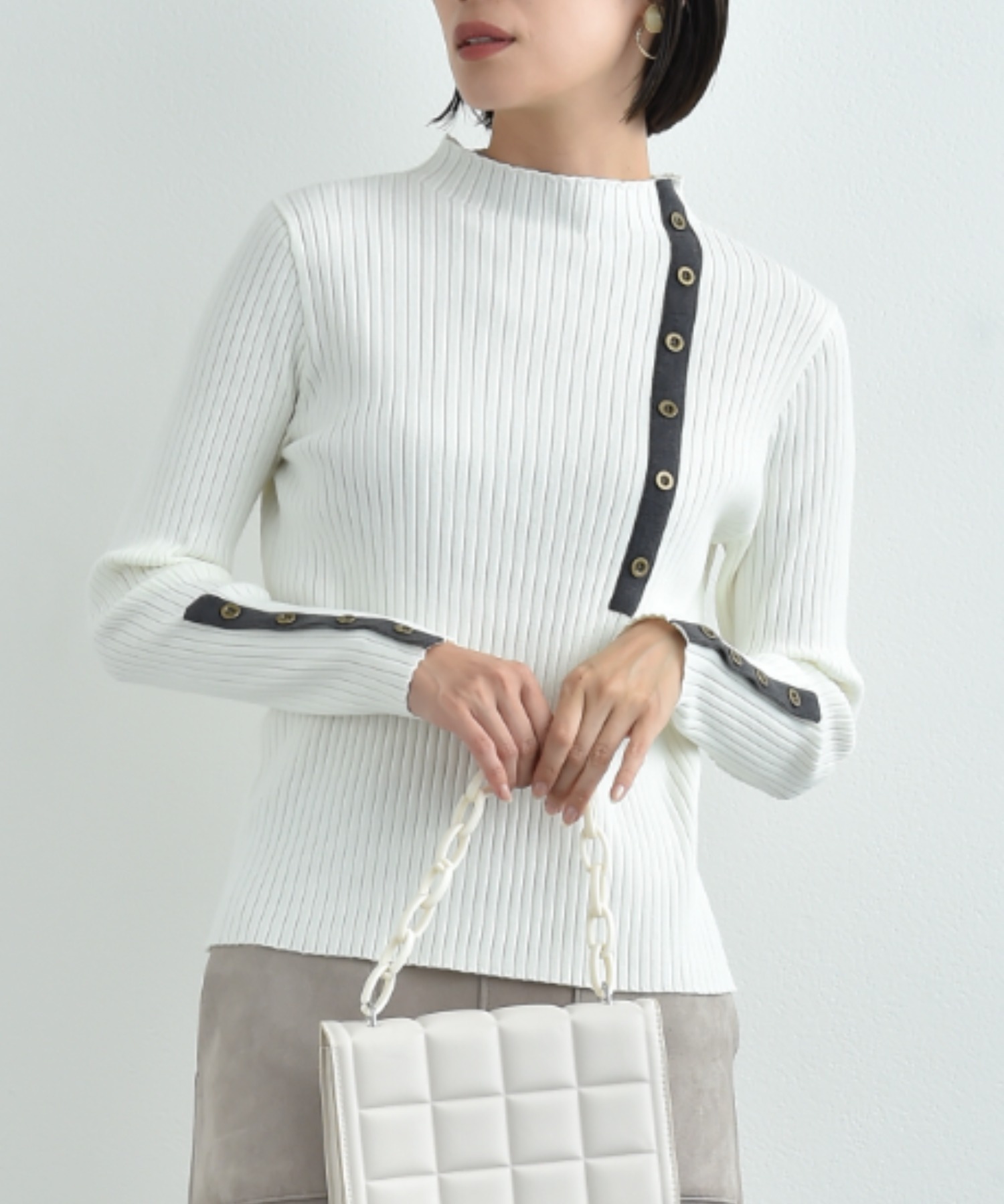 【セール】フロントボタンデザインリブプルオーバー(505635247) | インタープラネット(INTERPLANET) - MAGASEEK