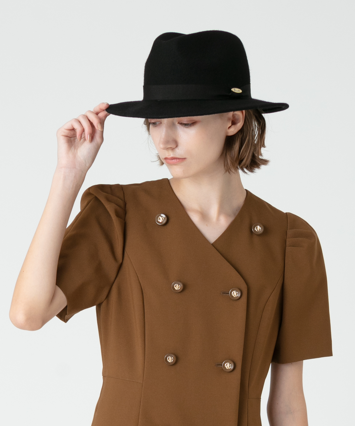 【BRONTE (ブロンテ)】 CLEO FELT RIBBON HAT(505601691) | アルアバイル(allureville ...